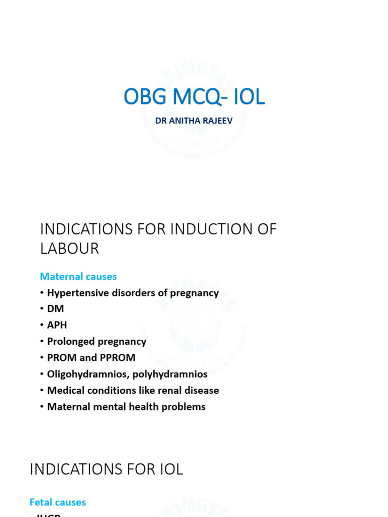Obg Mcq Updated Iol Slides | PDF | Childbirth | Public Health