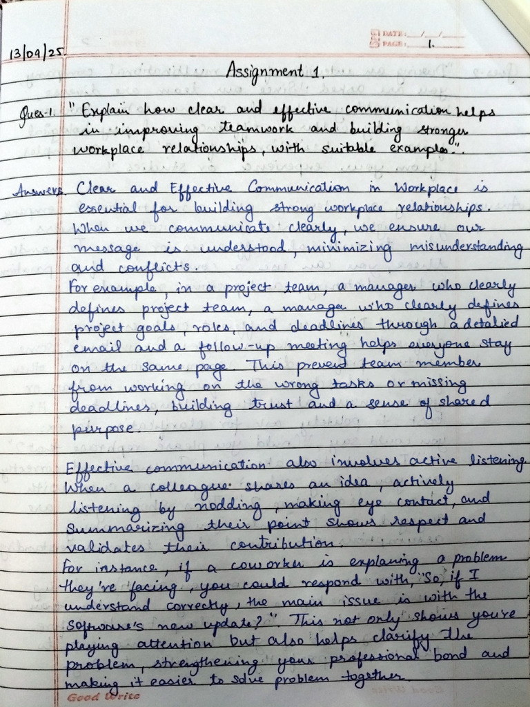 Communication Skill Assignment 1 | PDF