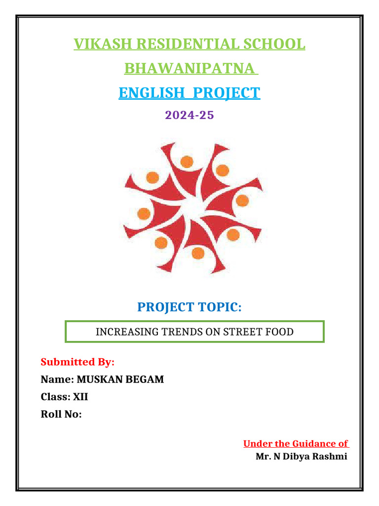 English Project Front Page | PDF
