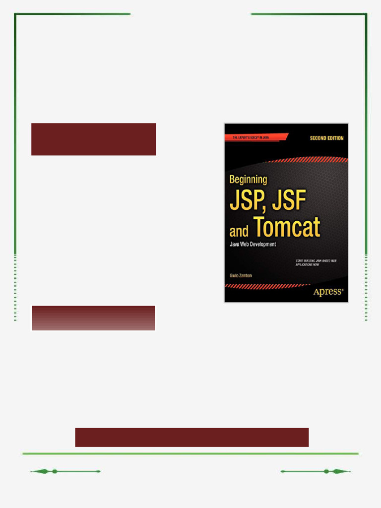 Beginning JSP JSF and Tomcat Java Web Development Expert s Voice in ...