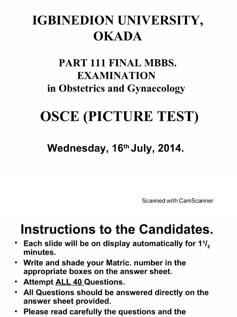 OSCE Picture Test July 2014 | PDF