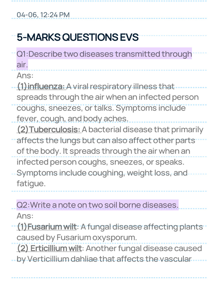 5-MARKS_QUESTIONS_EVS | PDF | Ecology | Natural Environment
