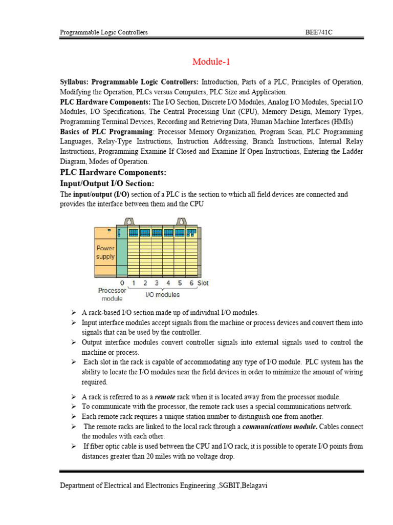 Module-1_PLC_Part-2 | PDF | Programmable Logic Controller | Computer Data Storage