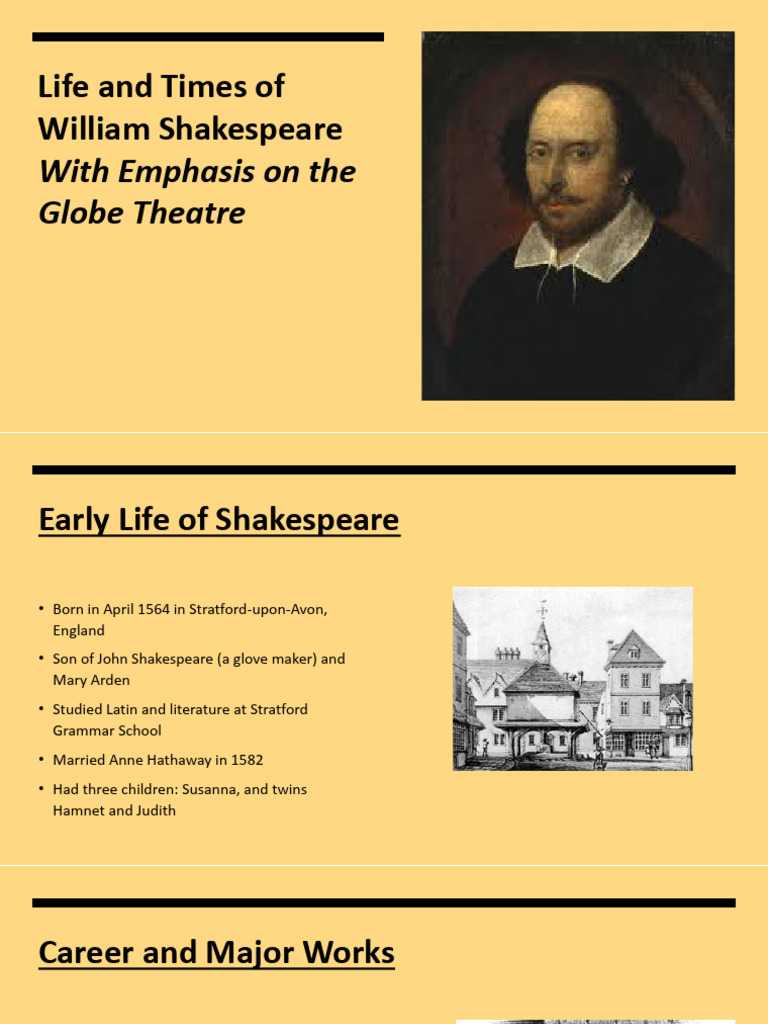 William Shakespeare and the Globe Theatre | PDF