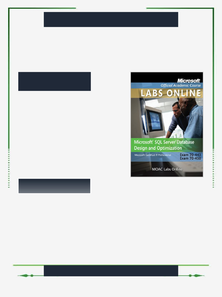 Microsoft SQL server database design and optimization exam 70 443 and 70 450 1st Edition Owen ...