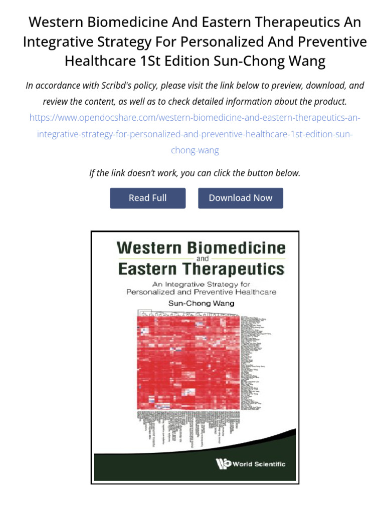 Western Biomedicine and Eastern Therapeutics An Integrative Strategy ...