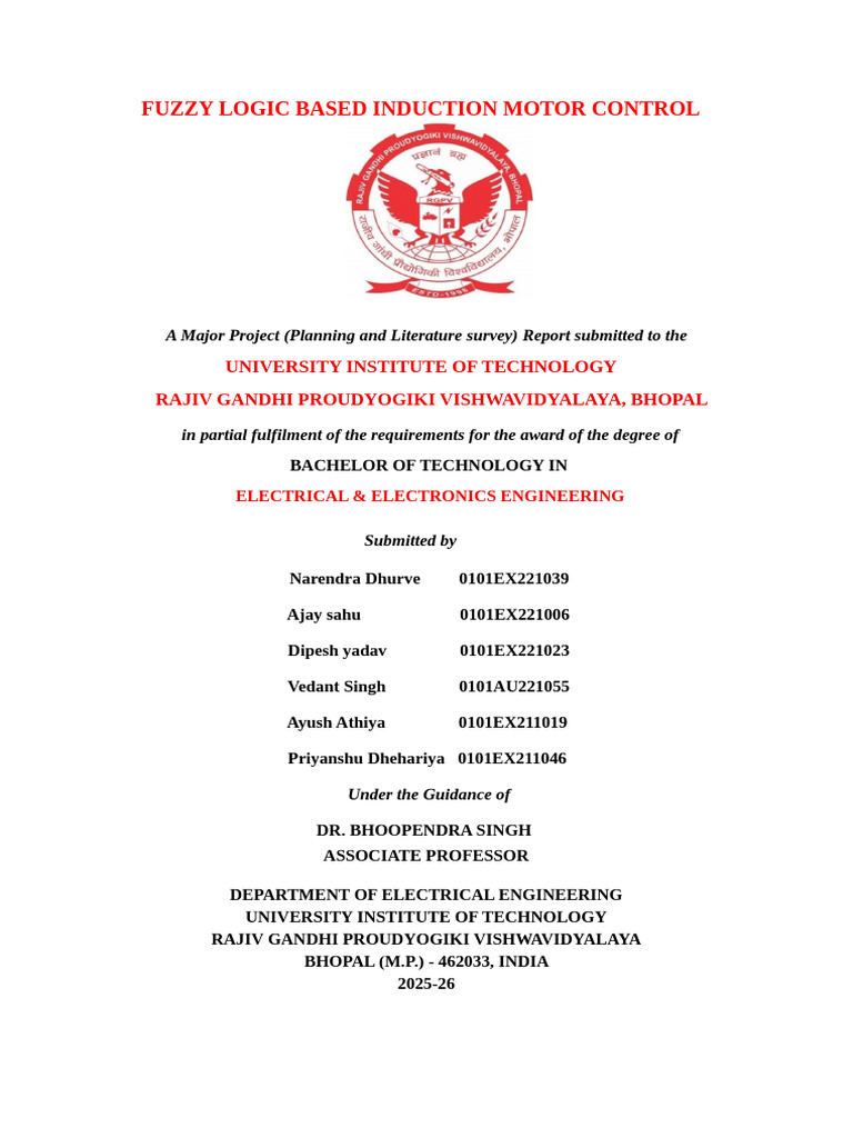 major project file | PDF | Electric Motor | Electrical Engineering