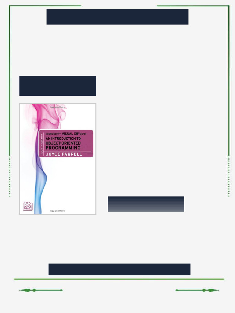 Microsoft Visual C 2010 An Introduction to Object Oriented Programming ...