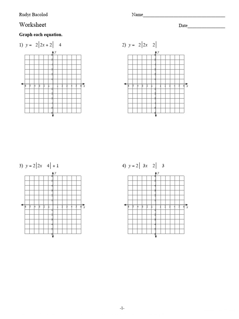 Graphing Absolute Value Hard 2 | PDF