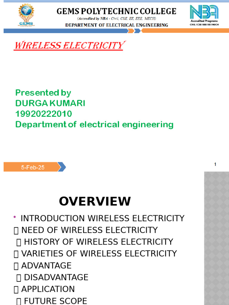 Wireless Electricity 1 | PDF | Wireless | Electrical Engineering