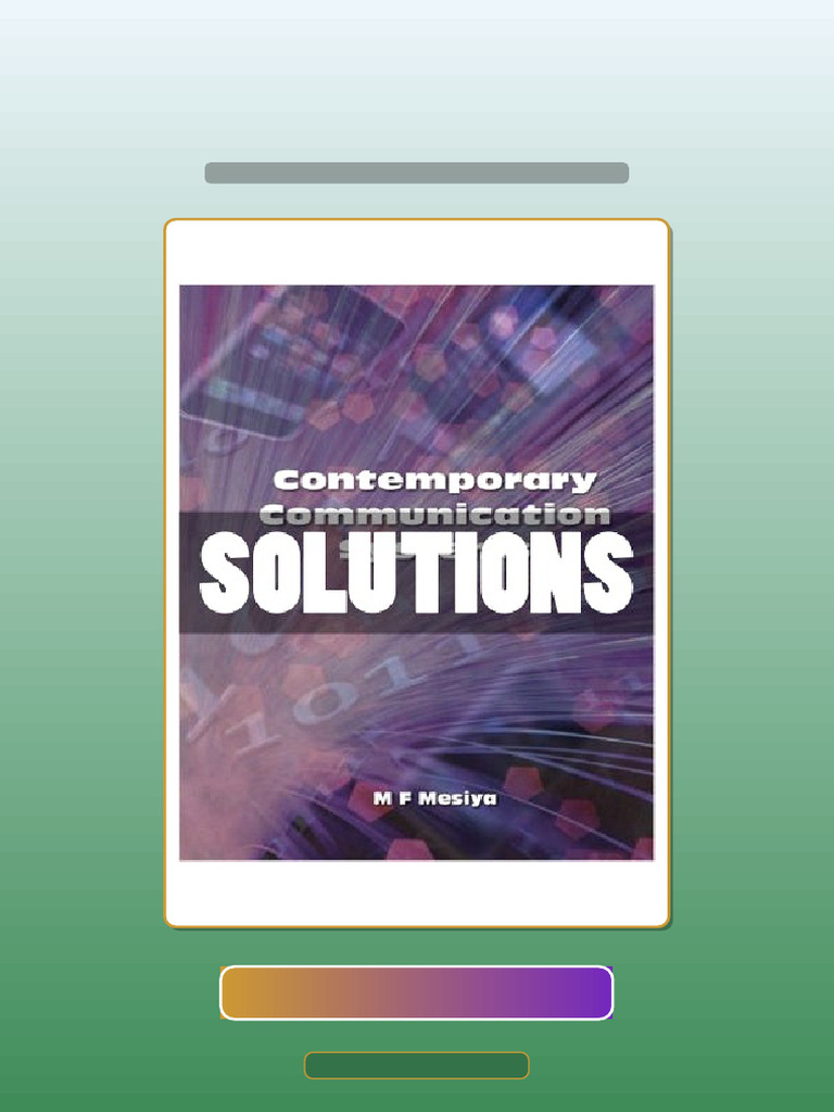 Contemporary Communication Systems 1 Ed Mesiya eBook and TestBank ...