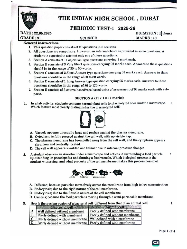 IHS Science 2025-26 | PDF