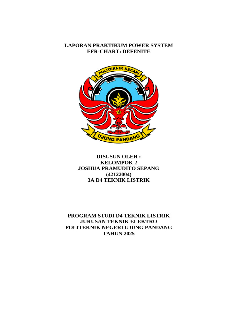 Joshua P Sepang - Laporan Sementara EFR-CHART Defenite | PDF