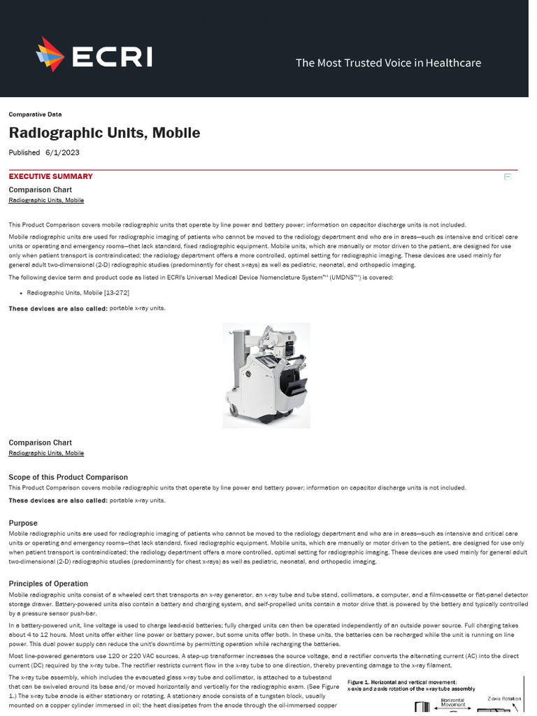 Radiographic Units, Mobile_072924045426 | PDF | Radiography | Vacuum Tube