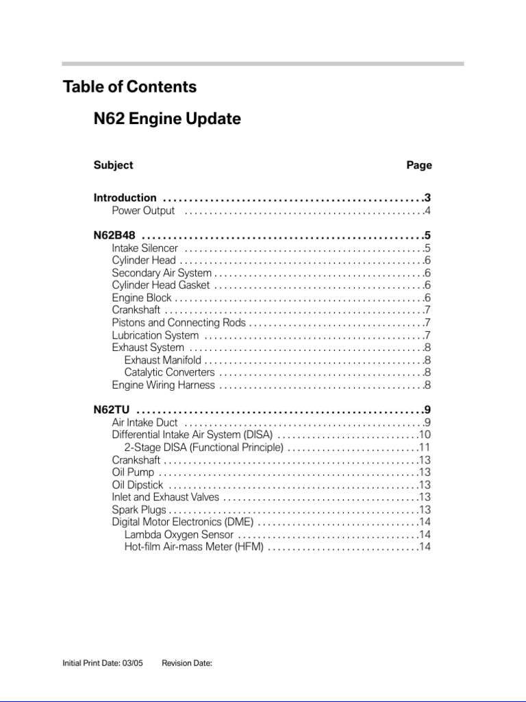 Bmw Education Info n62 Engine Update | PDF