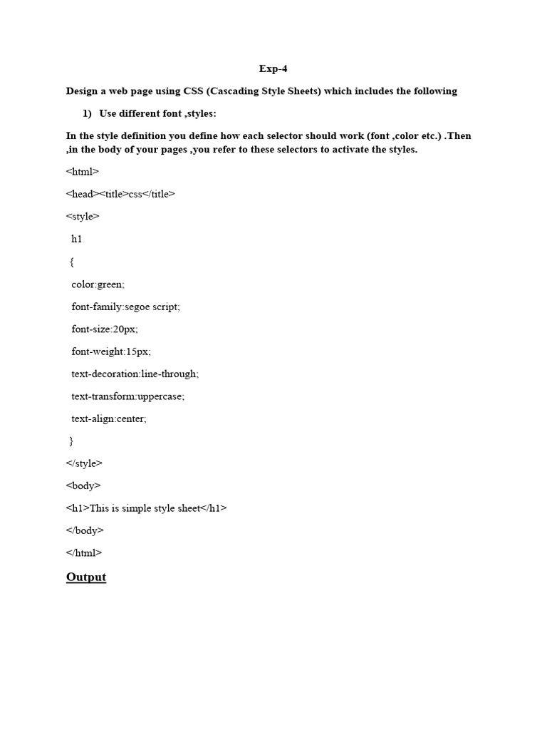 Exp-4 | PDF | Software Engineering | Web Standards