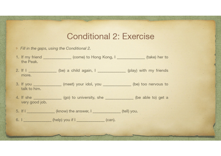 Conditional Exercise 2 | PDF