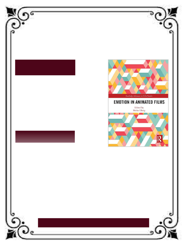 Emotion in Animated Films 1st Edition Meike Uhrig eBook authorâ€™s ...