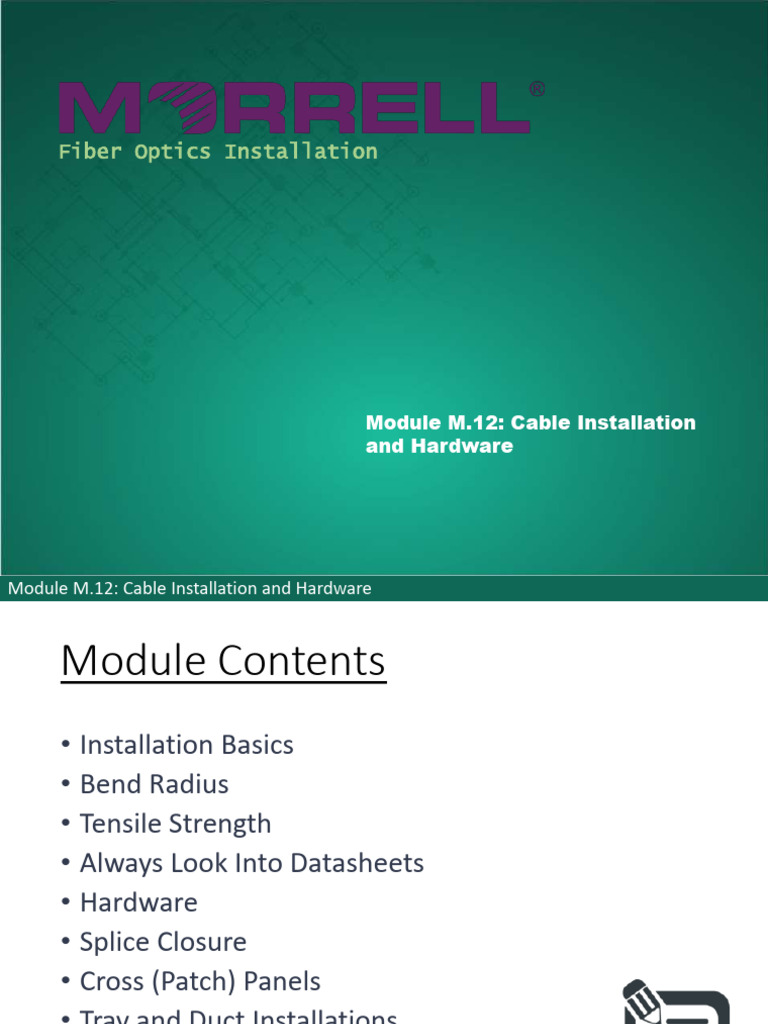 Fiber Optics Cable Installation Guide | PDF | Electricity | Electrical ...