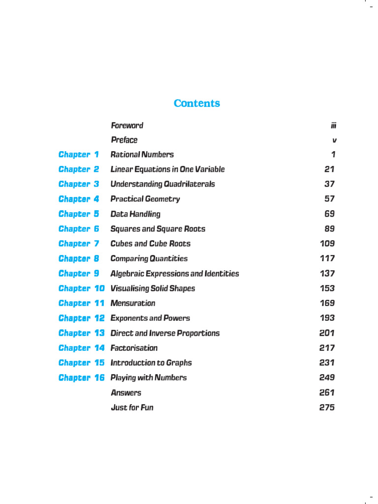 GSEB Board Class 8 Maths Textbook English Medium | PDF
