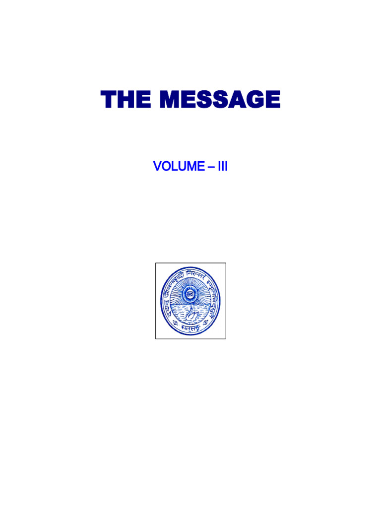 The Message- Vol-3 | PDF | Love | Spirituality
