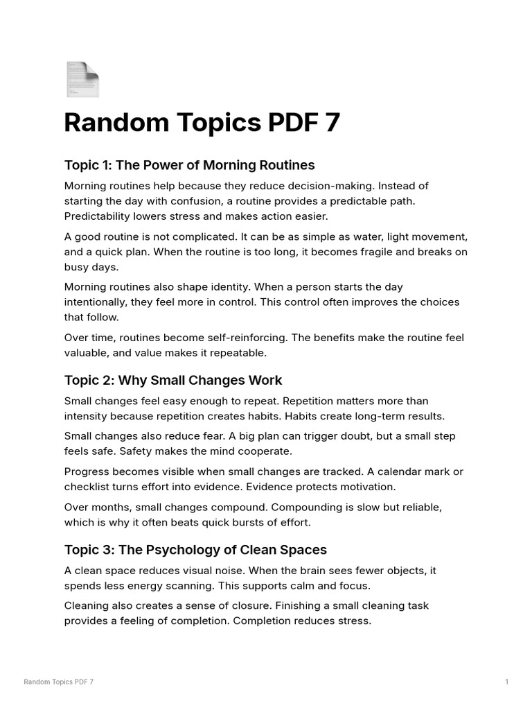 Random Topics PDF 7 | PDF