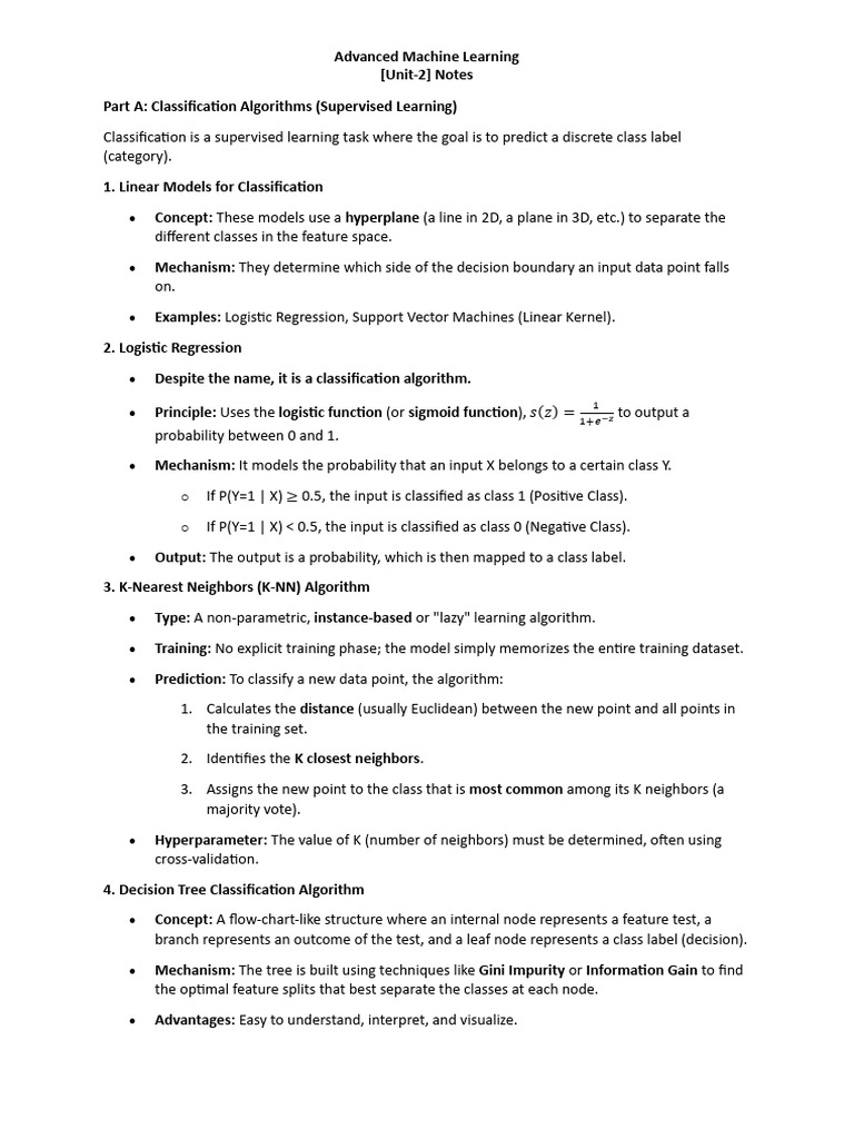AML unit-2 | PDF | Principal Component Analysis | Machine Learning
