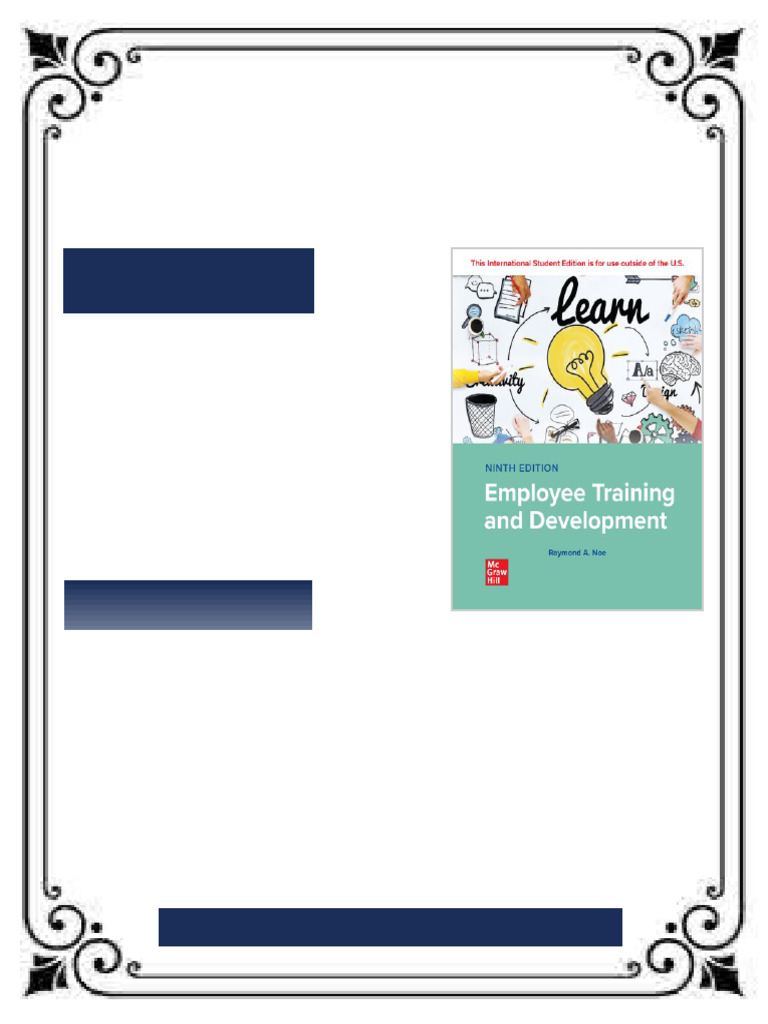 Employee Training and Development 9th Edition Raymond Andrew Noe ebook ...