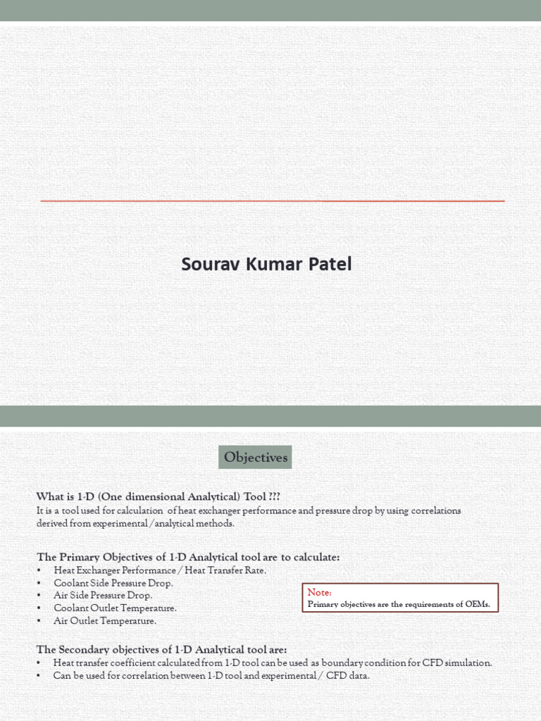 1 D Analytical Tool For Heat Exchanger 1733888929 | PDF | Process ...