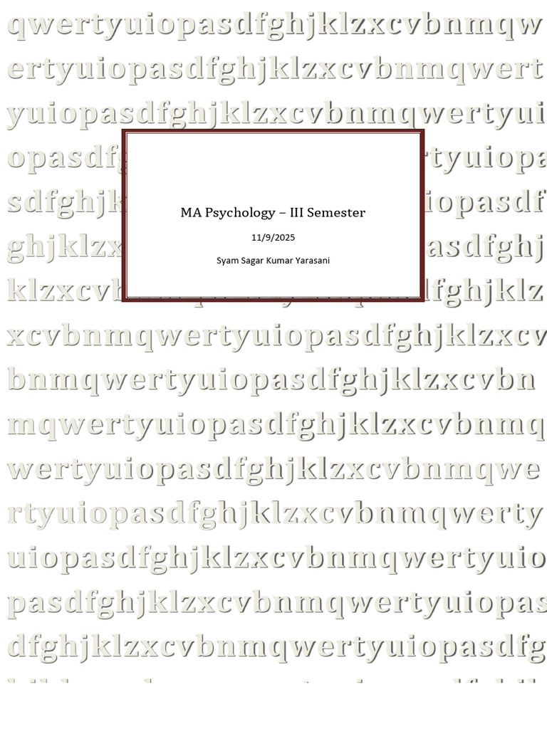 Paper III - Community Psychology Qas v2 PDF | PDF | Mental Health ...