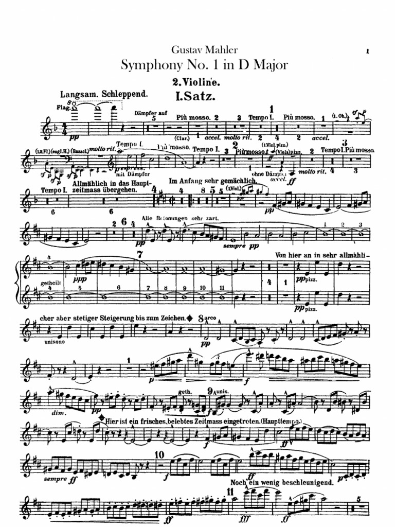 SINFONIA 1 - MALHER - VIOLIN 2 | PDF