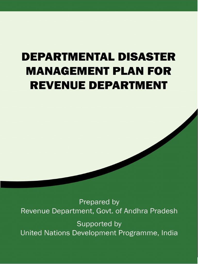 Departmental Disaster Management Plan For Revenue Department | PDF ...