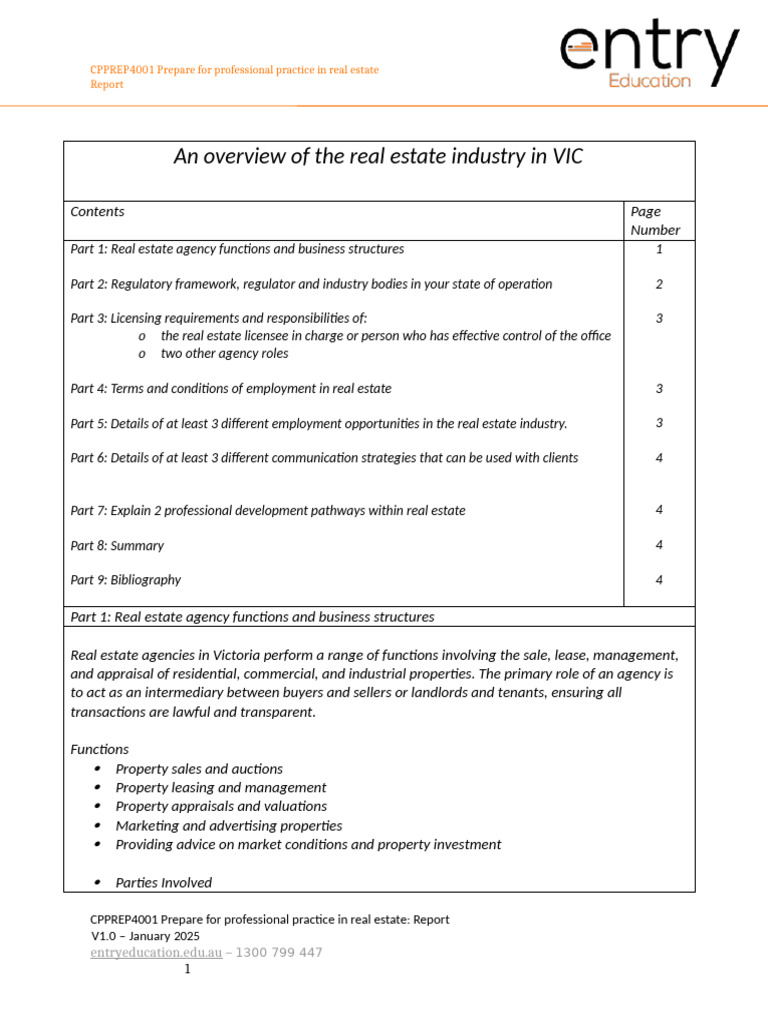Real Estate Practice Overview VIC | PDF | Estate Agent | Lease