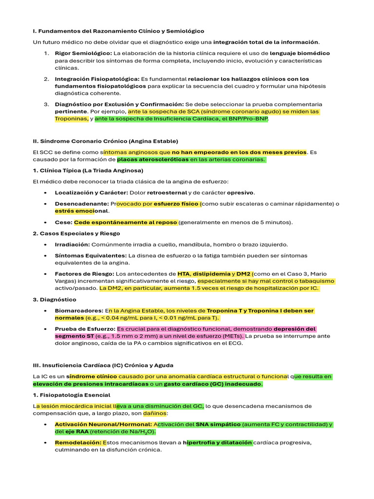 Angina estable e IC | PDF | Insuficiencia cardíaca | Enfermedades y ...