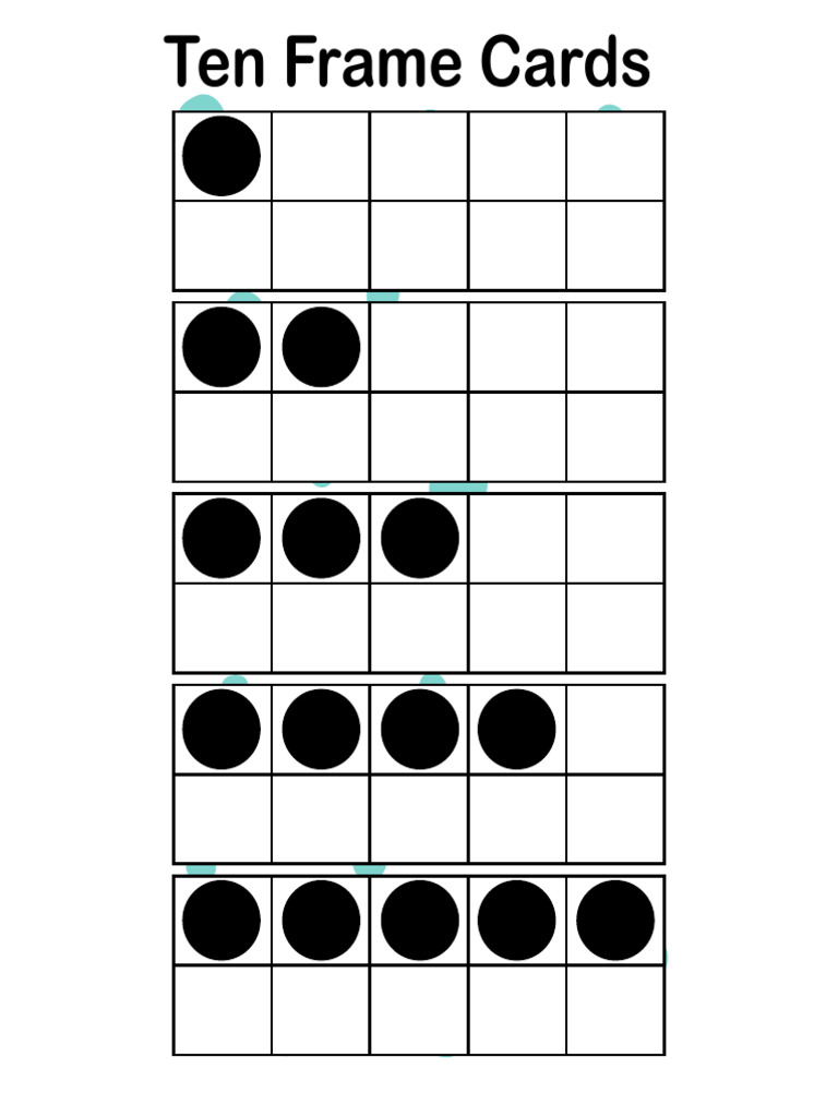 Ten Frame Cards | PDF