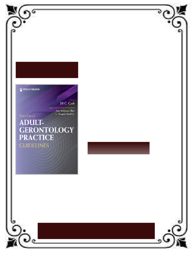 Adult-Gerontology Practice Guidelines 3rd Edition Jill C. Cash ebook ...