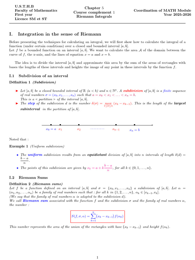 Riemann Integrals Explained | PDF | Integral | Functions And Mappings