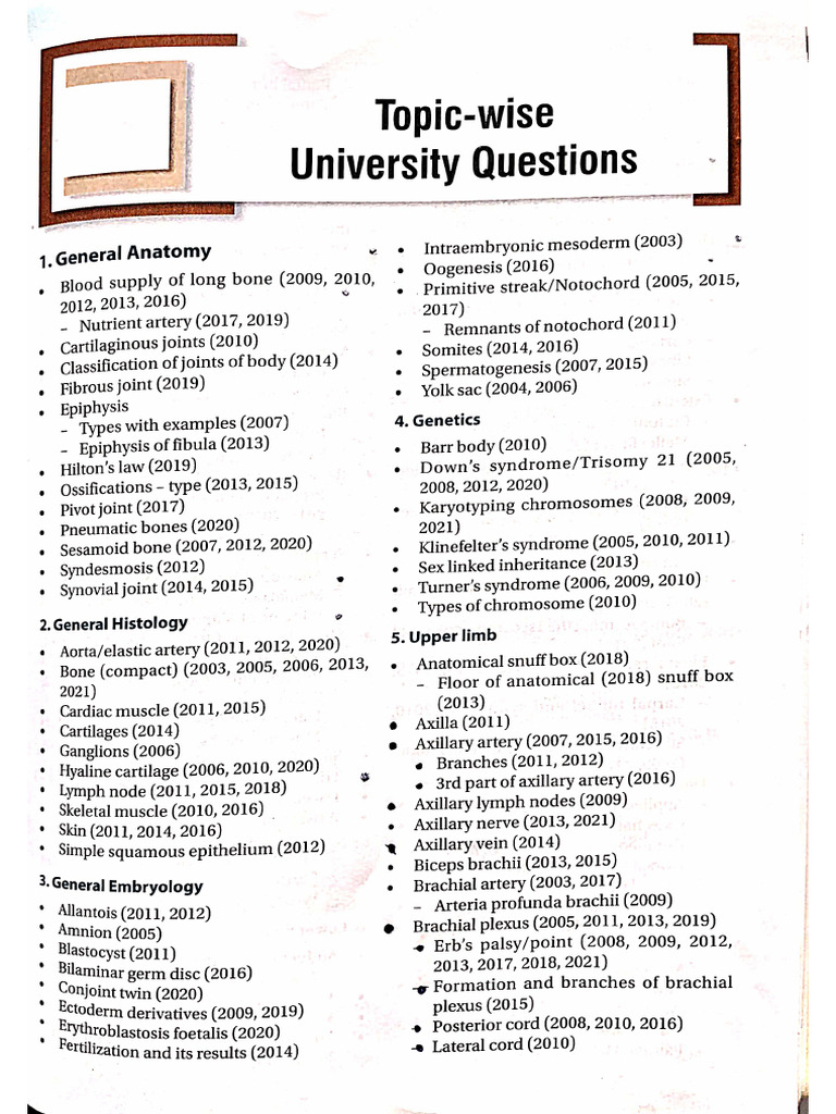 Share Anat Pyq | PDF
