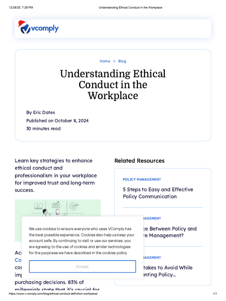 Understanding Ethical Conduct in the Workplace | PDF
