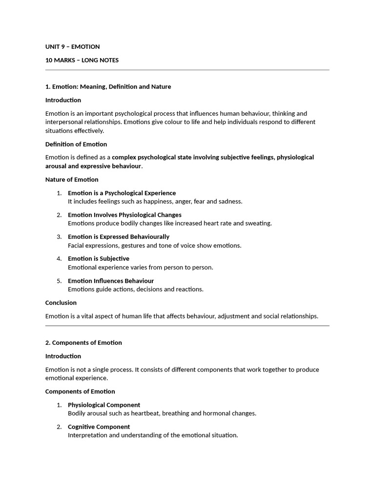 9 Emotions | PDF | Emotions | Subjective Experience