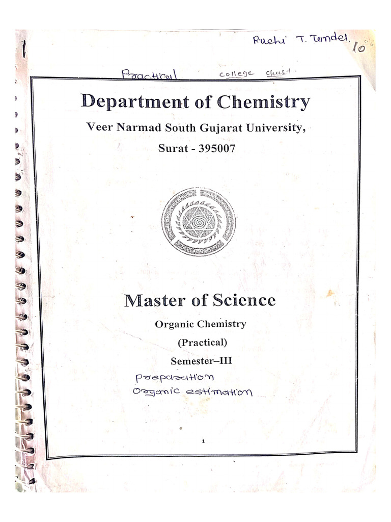 Organic Chemistry Practical | PDF