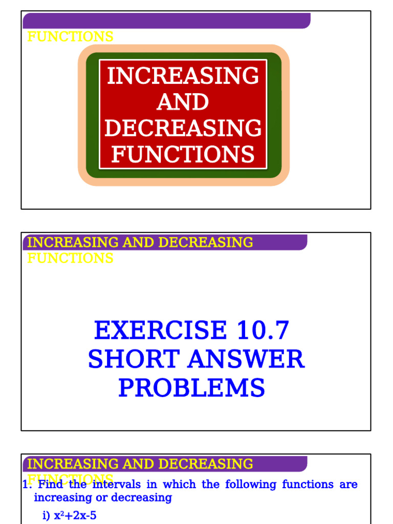 applications of derivatives | PDF | Monotonic Function | Mathematical ...