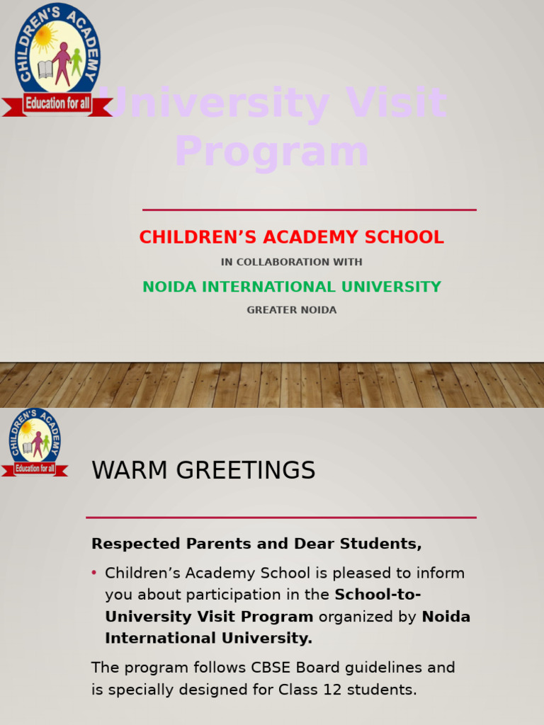 University Visit Program 22 DECEMBER | PDF