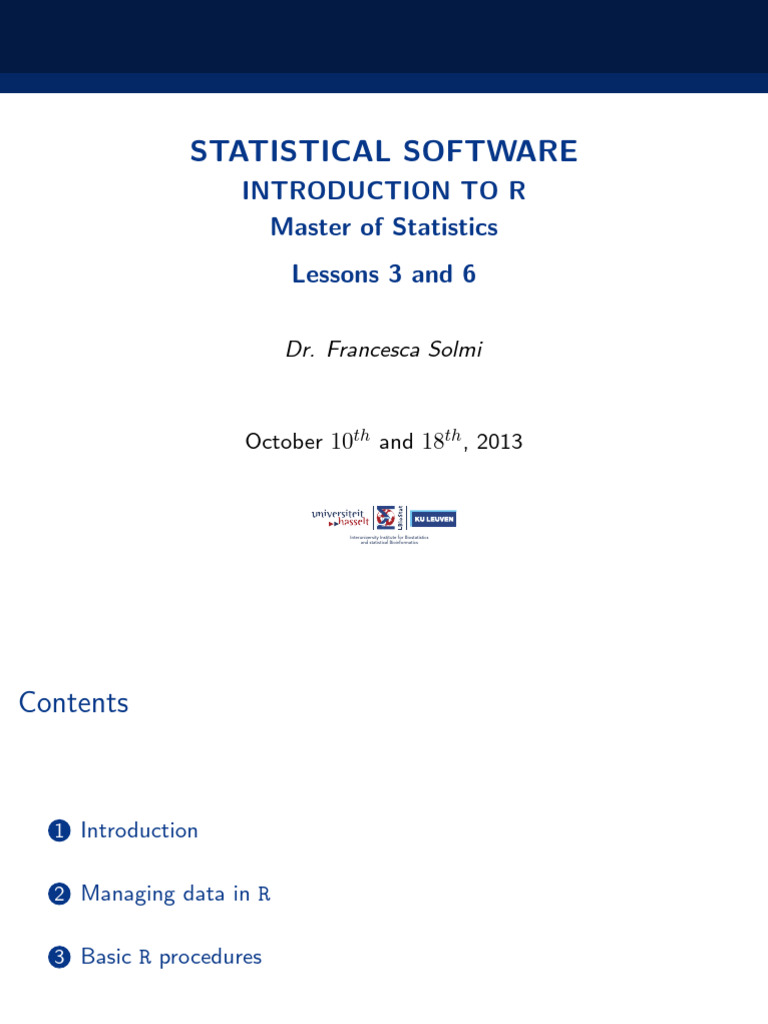 Introduction to R for Data Management | PDF | Command Line Interface ...