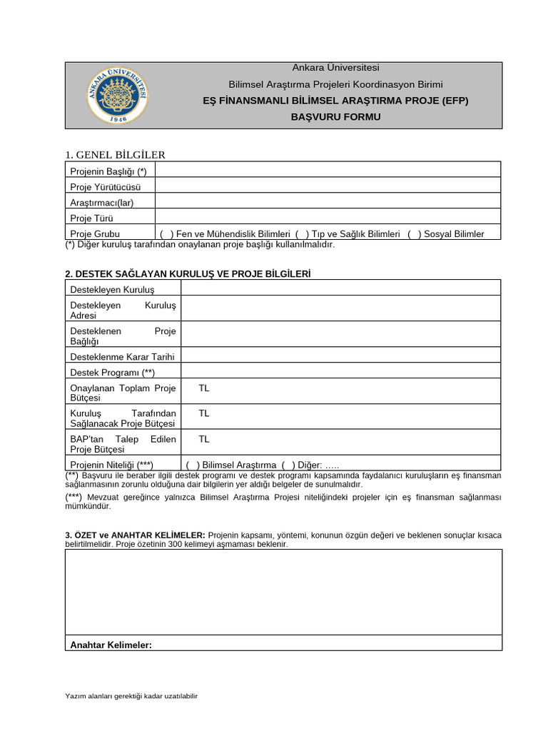 8_EFP+Başvuru+Formu+(1) | PDF