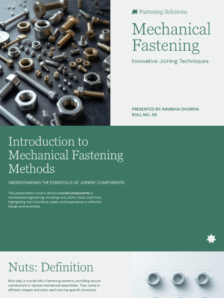 Presentation - Mechanical Fastening | PDF