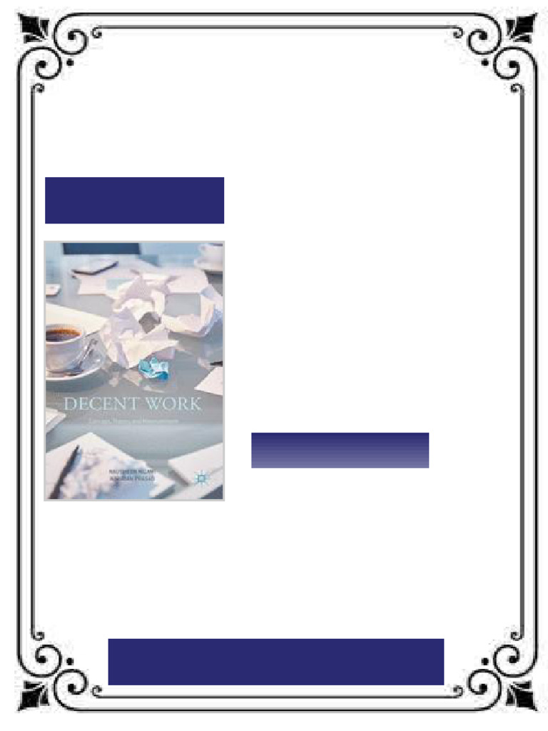 Decent Work: Concept, Theory and Measurement 1st Edition Nausheen ...