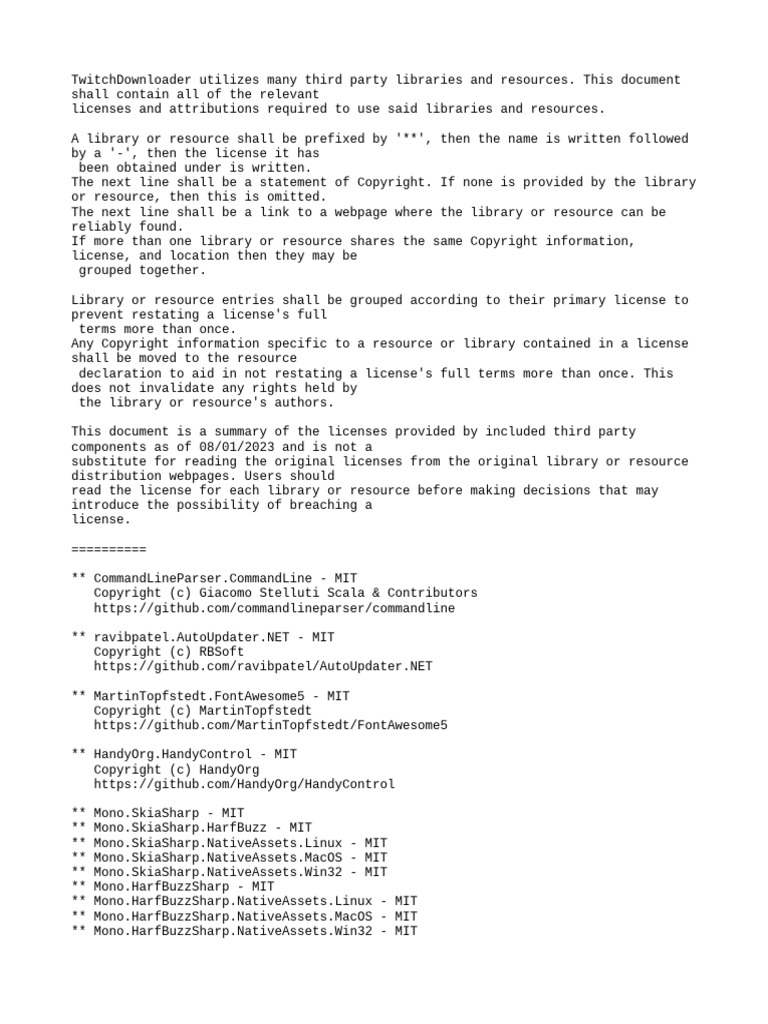 THIRD-PARTY-LICENSES | PDF | License | Free Software