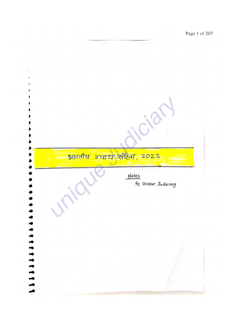 BNS Notes Sample 1 | PDF