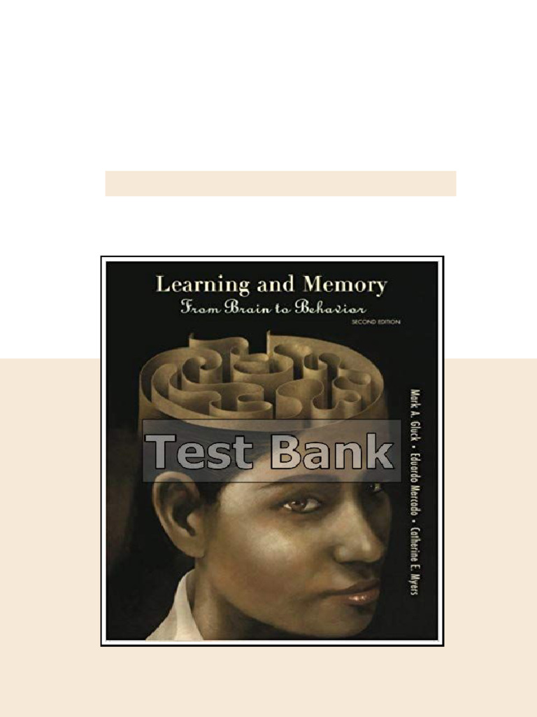 Learning and Memory 2nd Edition Gluck Test Bank - test bank and ...